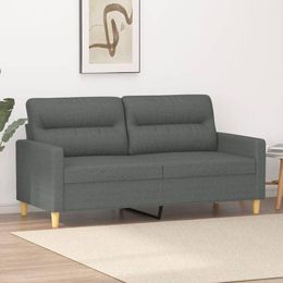 2-Sitzer-Sofa，Sofas gerade Dunkelgrau 140 cm Stoff vidaXL