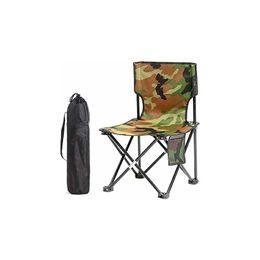 Outdoor-Klappstuhl, strapazierfähige Camping-Freizeitstühle mit Seitentasche Klappstühle für Picknick, Angeln, Grillen, Camouflage-Malerei - Minkurow