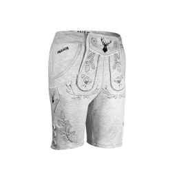 PAULGOS Trachtenhose Herren Jogginghose Design Lederhose Kurz Sweathose Bermuda Shorts JOK5