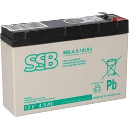 Ssb Blei Akku SBL12-4.5LV0 Hochstrom Pb agm 12V 4,5Ah F2 6,3mm