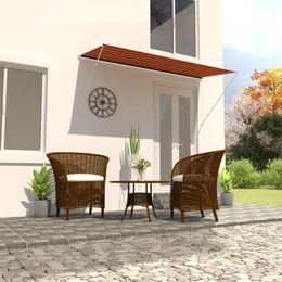 MAISONCHIC - Einziehbare Markise Sonnenmarkise Sonnenschutz Terrasse Balkon Auvent 300×150 cm Orange und Braun RGDCH321409