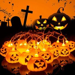 Halloween-Lichterkette, 3 m, 20 LEDs, Halloween-Dekoration, Lichterkette, Halloween-Party-Dekoration, Kürbis-Girlande, Halloween-Dekorationen