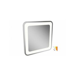 Lanzet Led Spiegel M9 / Badezimmerspiegel mit 3 Helligkeitsstufen / Maße (b x h x t): ca. 60 x 60 x 4,6 cm / hochwertiger Badspiegel mit Sensor /
