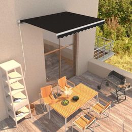 MAISONCHIC - Einziehbare Markise Sonnenmarkise Sonnenschutz Terrasse Balkon Auvent Handbetrieben 300 x 250 cm Anthrazit RGDCH833591