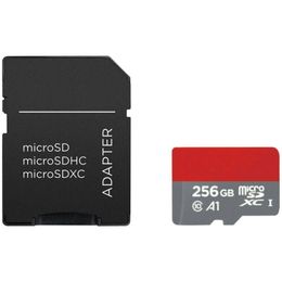 TRADESHOP Trade-shop - 256GB MicroSDXC Speicherkarte mit A1-Spezifikation für Smartphone, Tablet, Digicam, Camcorder, MP3- & MP4-Player, Navi, Notebook, pc