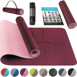 Kesser - Gymnastikmatte mit Tragegurt rutschfest tpe Yogamatte Gepolstert & rutschfest Fitnessmatte 183 x 61 Trainingsmatte für Fitness Sportmatte