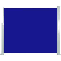 Ausziehbare Seitenmarkise 120x300 cm Blau - Blau - Prolenta Premium