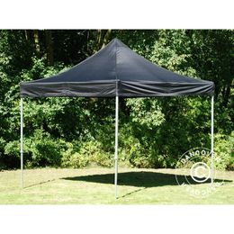 Dancover Faltzelt Faltpavillon Wasserdicht FleXtents pro 3x3m Schwarz, Flammenhemmend - Schwarz