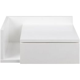 Miliboo - Weißer Wand-Nachttisch mit Schublade B40 cm nasty - Weiß