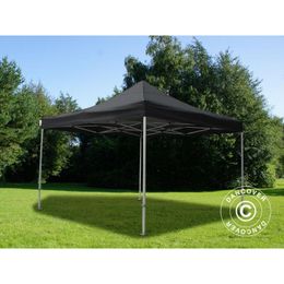 Dancover Faltzelt Faltpavillon Wasserdicht FleXtents Steel 4x4m Schwarz - Schwarz