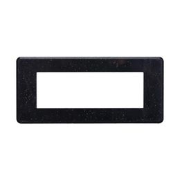 Ettroit - AN87624 Slim Thin Plate 6P Farbe Bright Glossy Black Kompatibel mit Bticino Axolute Air - Schwarz