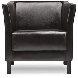 Especto Moderner Sessel aus Kunstleder, ein dunkles Braun - Konsimo