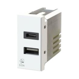 4 Box - 4Box 3.0A USB-Steckdose für Bticino Axolute Serie weiß 4B.HC.USB.30