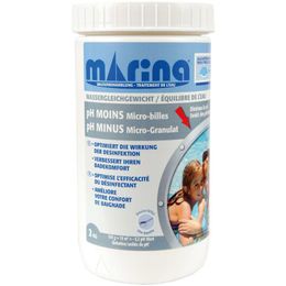 Marina PH- Senker ( 2kg ) Chlorfrei zur verbesserung der Wasserqualität, für Pool, Spa, Planschbecken und Schwimmbecken, pH-Regulierung - Weiß