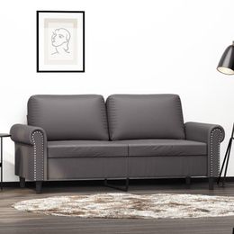 Bonnevie - 2-Sitzer-Sofa Grau 140 cm Kunstleder vidaXL371318