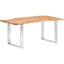 Esstisch mit Baumkanten,Esszimmertisch,Bankettisch für Wohnzimmer Akazie Masivholz 200 cm 3,8 cm AGHDE608462 MAISONCHIC