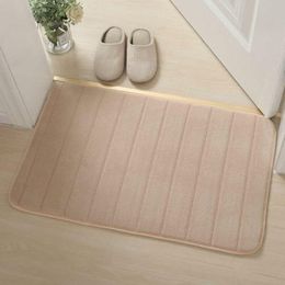 Absorptionsmatte für Zuhause, Badematte, Korallenvlies, Badezimmermatte, saugfähige Bodenmatte aus Memory-Schaum, Toilettenmatte, Kamel, 40 cm x 60