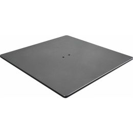 simausrom - Jaco Bodenplatte mit Anschraubplatte ø 500x500 mm, schwarz/Edelstahl gebürstet