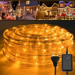 VINGO LED Lichtschlauch 50m Warmweiß für Aussen Innen Lichterschlauch Lichterkette Lichtband Partylicht Dekobeleuchtung Weihnachtsbeleuchtung