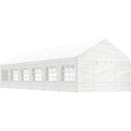 Pavillon mit Dach Weiß 13,38x4,08x3,22 m Polyethylen vidaXL173250