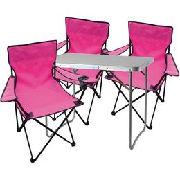 Mojawo 4-teiliges Campingmöbel Set pink-MMC330871+3xMPO2471