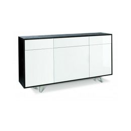 Sideboard mit drei Türen und drei Schubladen Glossy Black Oxide White 164x41x h92 cm