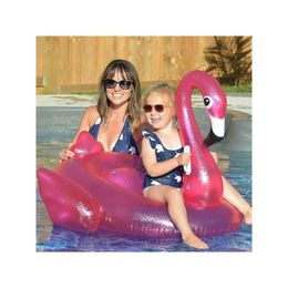 Meditrade GmbH Trade Shop Traesio - flamingo aufblasbares spiel für kinder 110X102CM meer pool strand