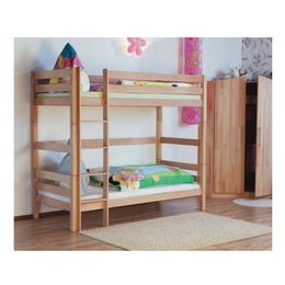 Jugend stockbett coliseum - Holz - 90 x 200 - Holzfarbig, Weiss