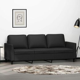 3-Sitzer-Sofa Schwarz 180 cm Kunstleder vidaXL37620
