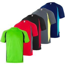 105501 Technisches T-Shirt - xxxl - Schwarz / Rot - Schwarz / Rot - Velilla