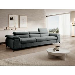 Fun Moebel - Big Sofa Couchgarnitur bastien Megasofa mit Schlaffunktion Stoff Whisper Forest