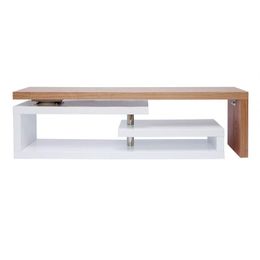 Miliboo Design-TV-Schrank modulierbar weiß und holzfarben max - Holz hell / Weiß