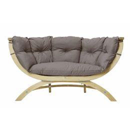 Loungesofa Siena Due Taupe inkl. Sitzkissen ca. 171,5 x 94 x 67 cm für Haus und Garten - Amazonas