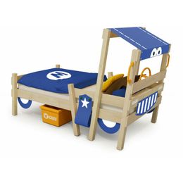 Kinderbett Hausbett CrAzY Sparky Fun - Plane Holzbett 90 x 200 cm - blau - Wickey