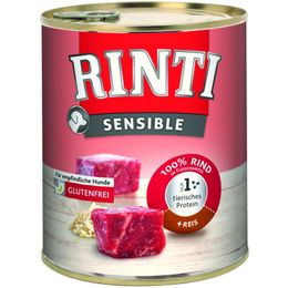 Sensible Hundenassfutter Rind & Reis 800 g Adult Nassfutter - Rinti