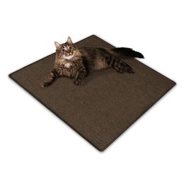 Karat homeliving Sisal-Kratzteppich Für Katzen Dunkelbraun