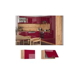 VICCO Hängeschrank Küchenschrank Küchenzeile R-Line 60 cm flach Goldkraft Bordeaux