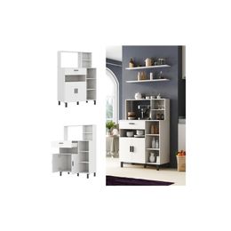 Livinity Buffetschrank Emanuel 90 x 40 cm, Weiß, Esszimmerschrank, modern