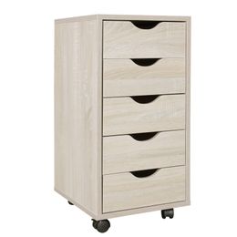 KADIMA DESIGN Rollcontainer, 5 Schubladen, MDF-Holz, Büro/Wohnzimmer - Stilvoller Stauraum