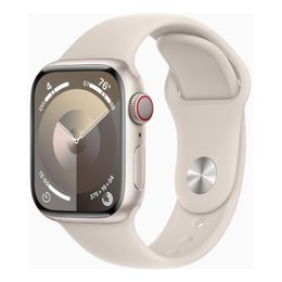 REFURBISHED – Apple Watch Series 9 GPS Cellular 41mm Smartwatch Starlight Sportband MRHN3QF/A