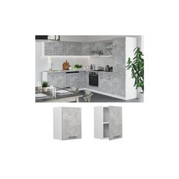 VICCO Hängeschrank Küchenschrank Küchenzeile R-Line 45 cm Weiß Beton Tür Fächer