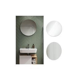 VICCO Badspiegel Karen 60 x 60 cm, runder Wandspiegel für Badezimmer, rahmenlos, modern