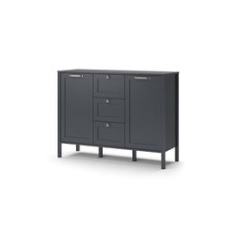 VICCO Kommode Wohnzimmerschrank Sideboard Ewan Anthrazit 120 cm Schublade Tür