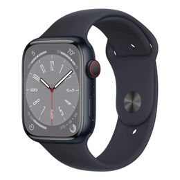 REFURBISHED – Apple Watch Series 8 GPS Cellular 45mm Smartwatch Mitternacht Sportband MNK43F
