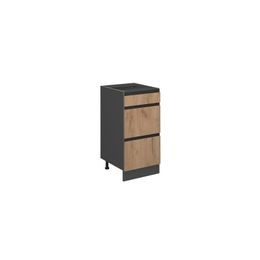 VICCO Schubladenunterschrank Küchenschrank Küchenmöbel R-Line J-Shape Anthrazit Eiche 40 cm modern