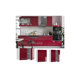 VICCO Hängeschrank 60 cm Bordeaux Hochglanz Küchenschrank Hängeschrank Küchenzeile Fame-Line