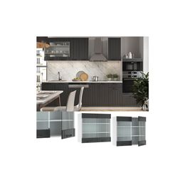 VICCO Hängeglasschrank 80 cm FAME Line Küchenschrank Küchenzeile Landhaus Anthrazit