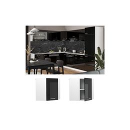 VICCO Eckhängeschrank Küchenschrank R-Line Solid Weiß Schwarz 57 cm modern