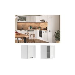 VICCO Eckhängeschrank 57 cm Weiß Küchenschrank Hängeschrank Küchenzeile R-Line