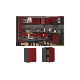 VICCO Hängeschrank Küchenschrank Küchenmöbel R-Line J-Shape Anthrazit Rot 45 cm modern